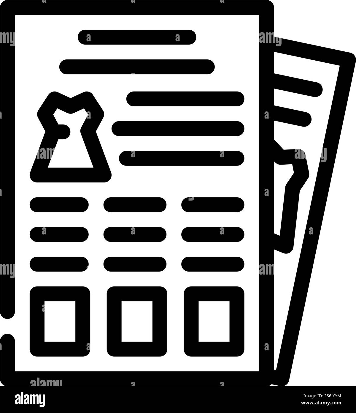 catalog stylist line icon vector. catalog stylist sign. isolated ...