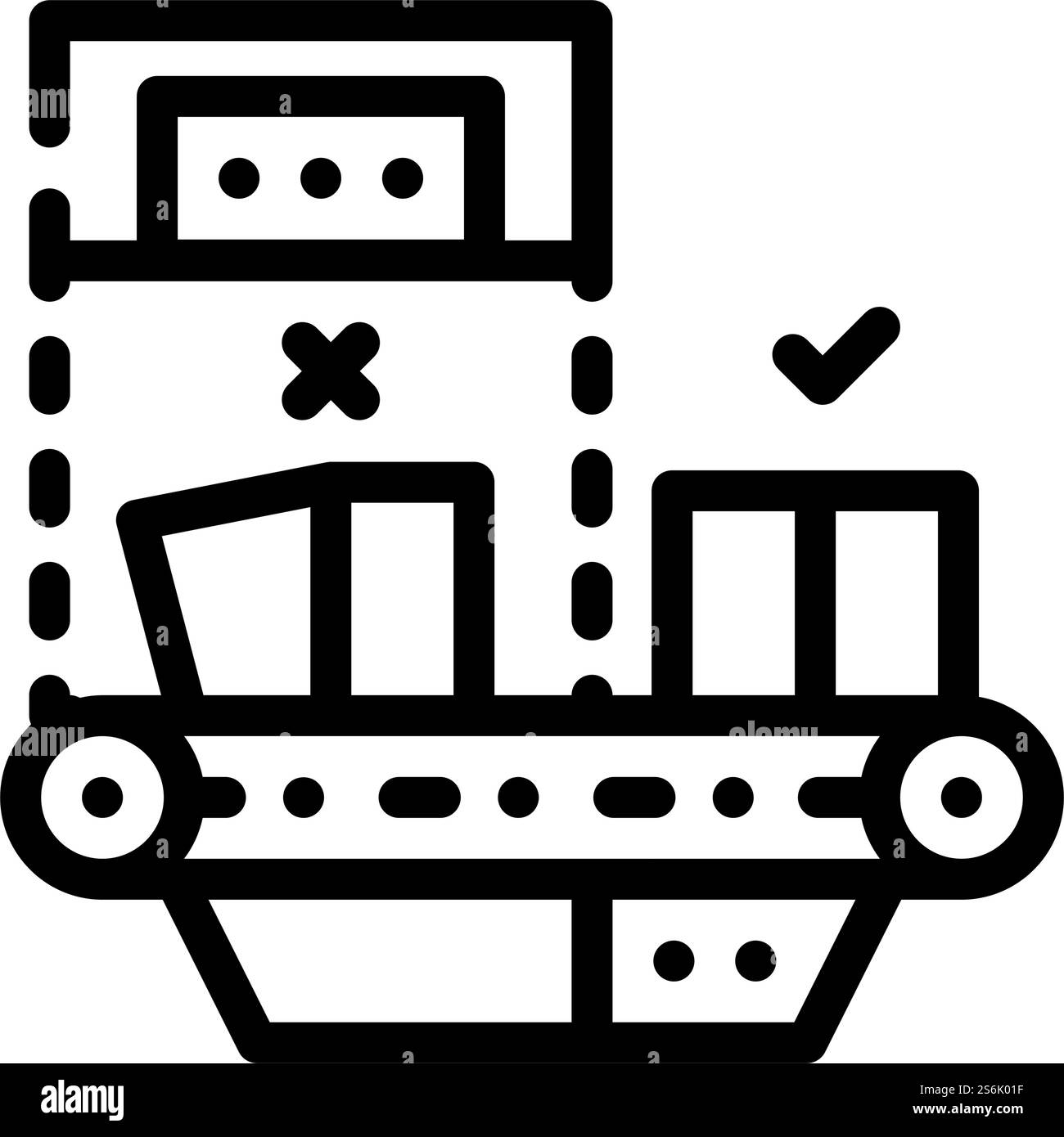 failure checking production line icon vector. failure checking ...