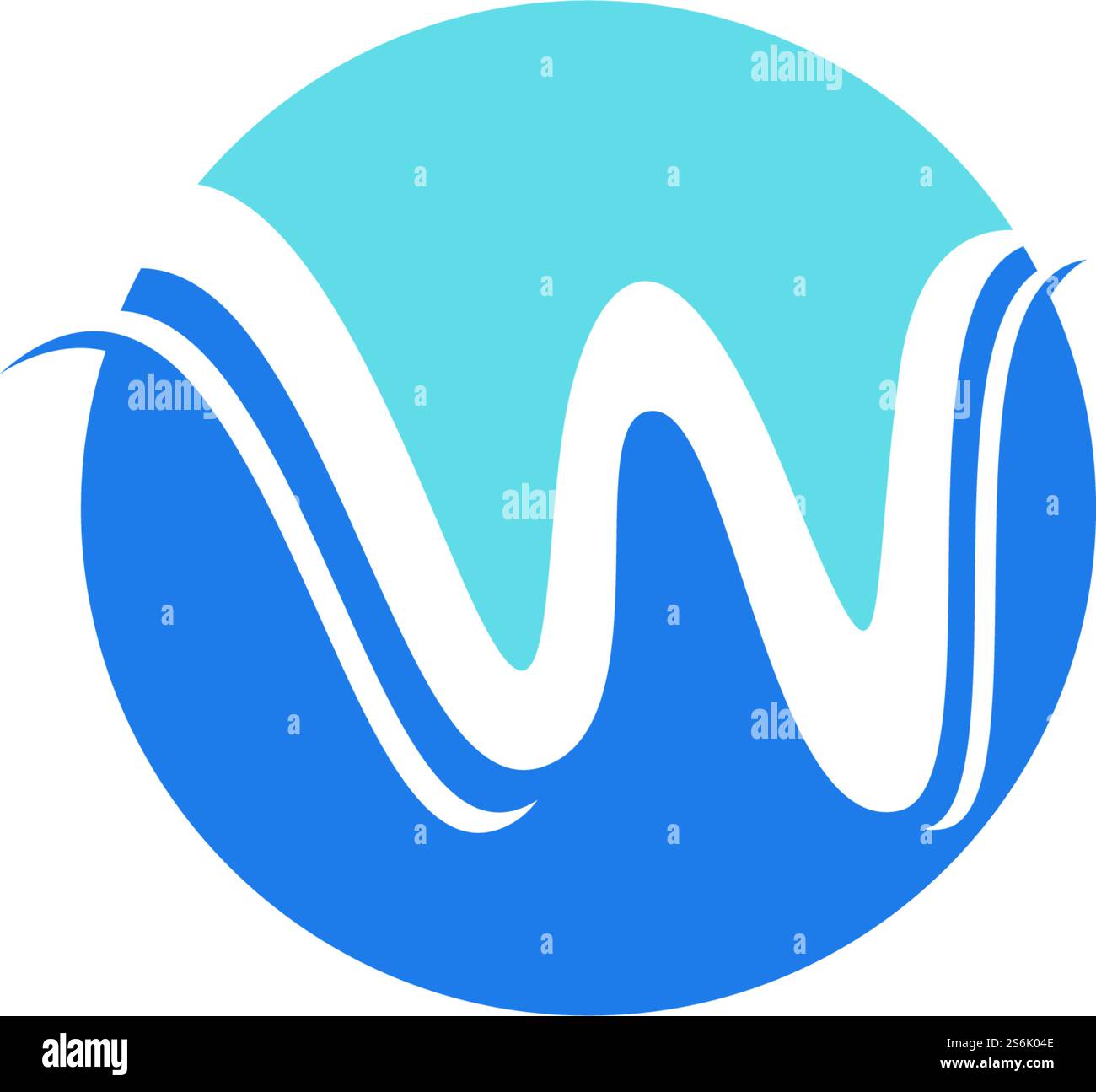 W letter wave Logo Template vector illustration Stock Vector Image ...