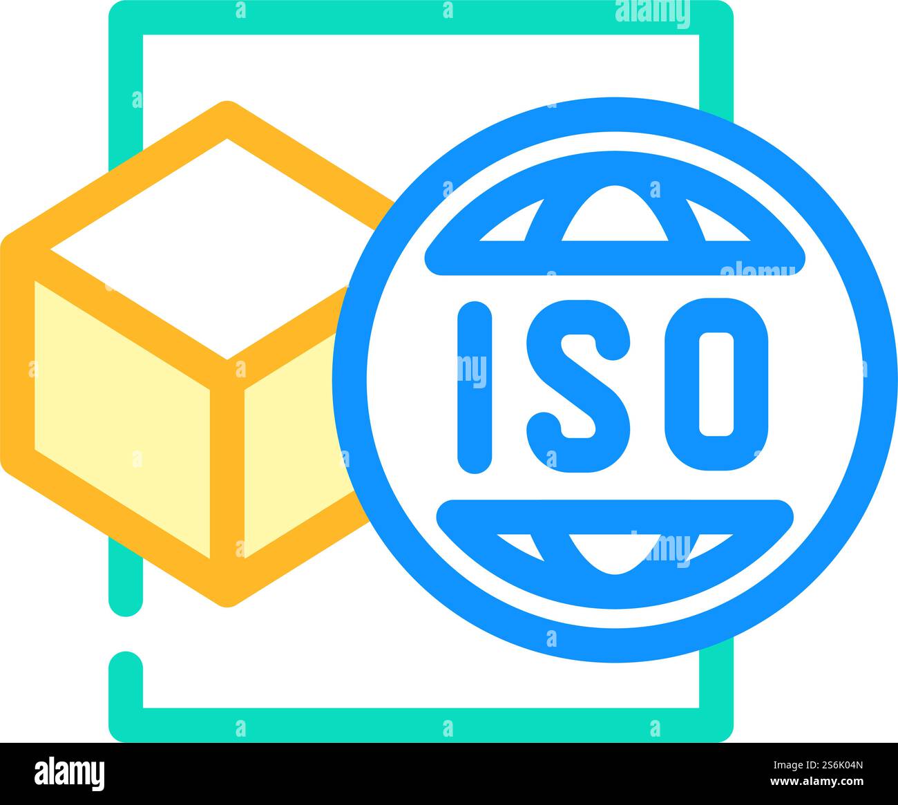 iso standard production color icon vector. iso standard production sign ...