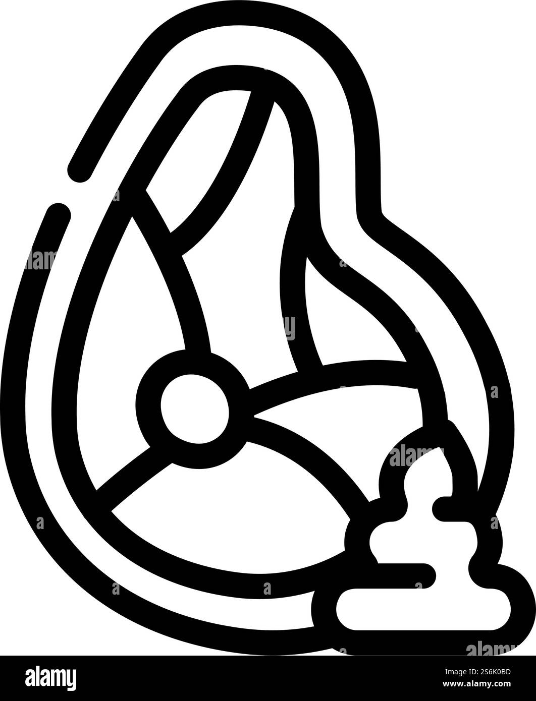 meat wasabi line icon vector. meat wasabi sign. isolated contour symbol ...