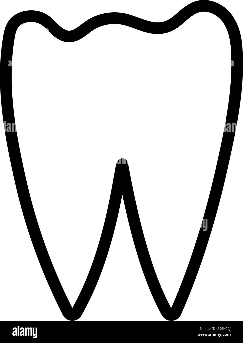 Tooth Icon. Bold outline design with editable stroke width. Vector ...