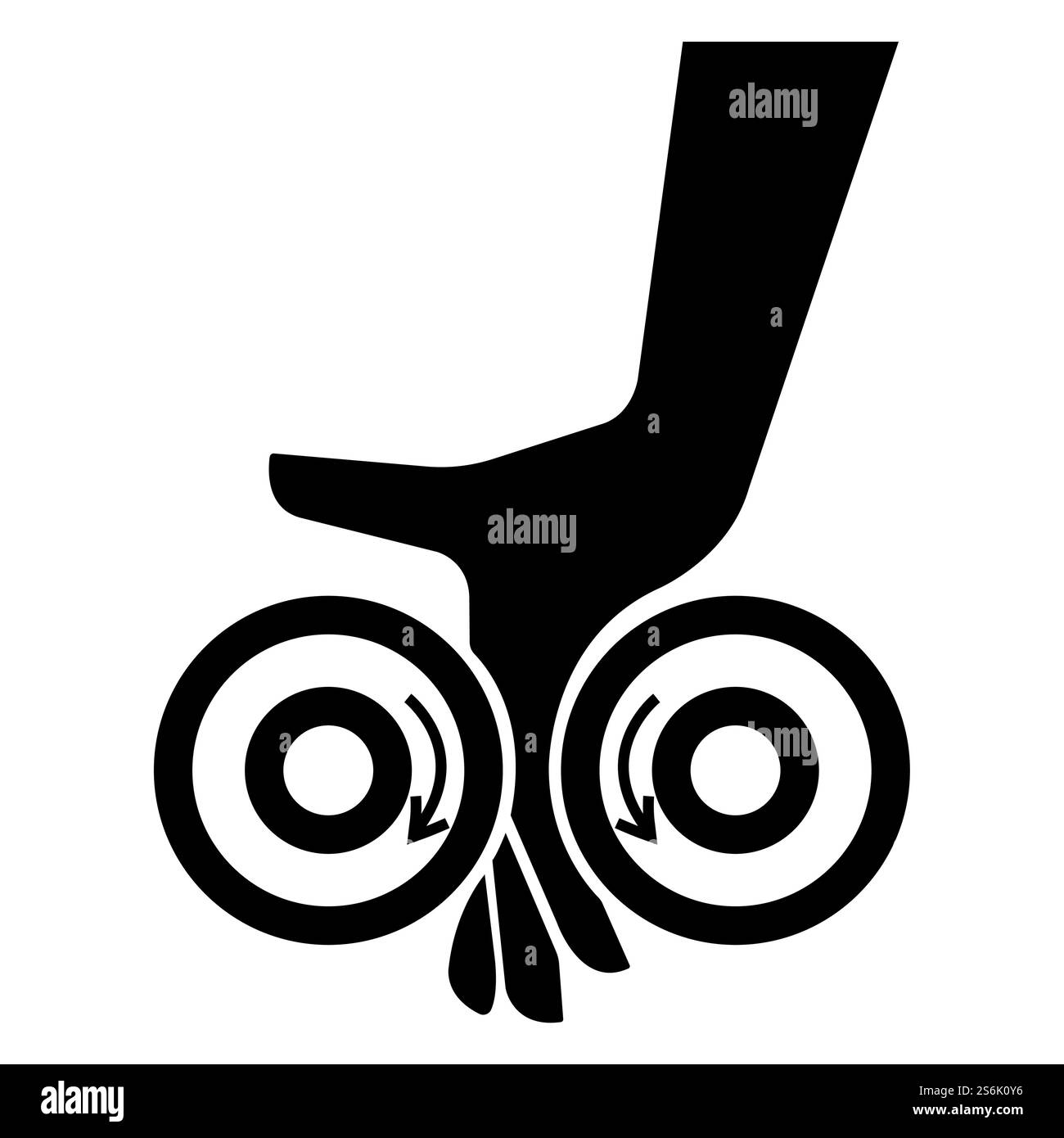 Hand Entanglement Rollers Symbol Sign Isolate on White Background ...