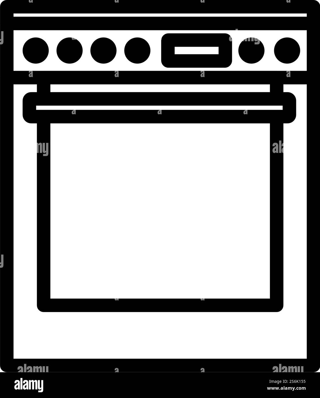 Kitchen Main Stove Unit Icon. Bold outline design with editable stroke ...