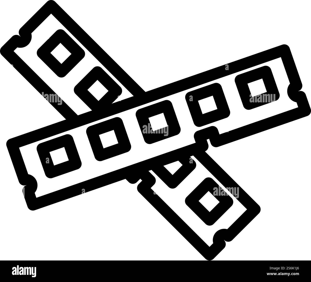 Computer Memory Icon. Editable Bold Outline Design. Vector Illustration ...