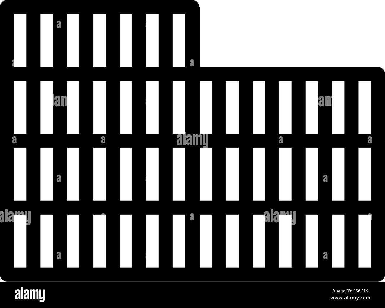 Container Stack Icon. Bold outline design with editable stroke width ...