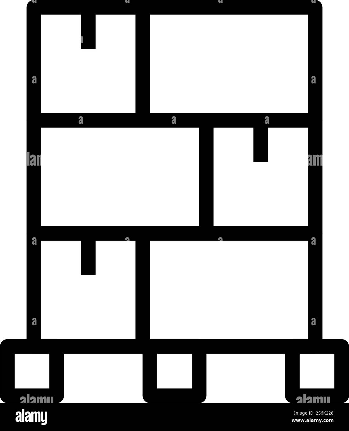 Cardboard Package Box Icon. Bold outline design with editable stroke ...