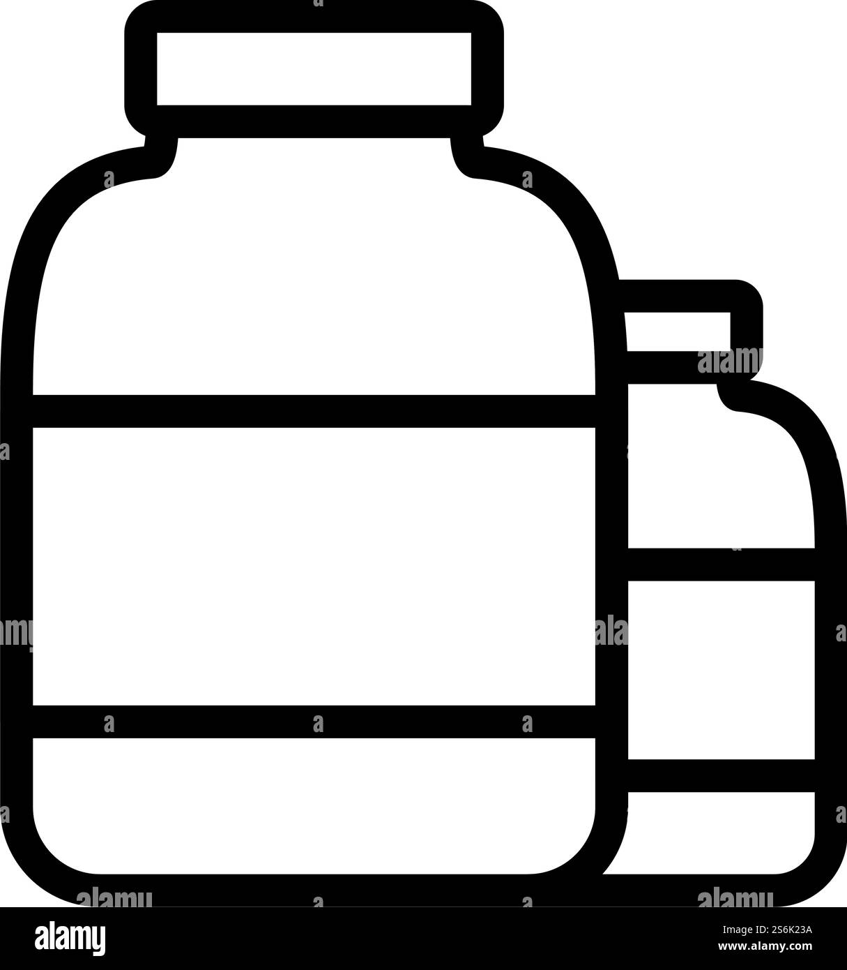 Pills Container Icon. Bold outline design with editable stroke width ...