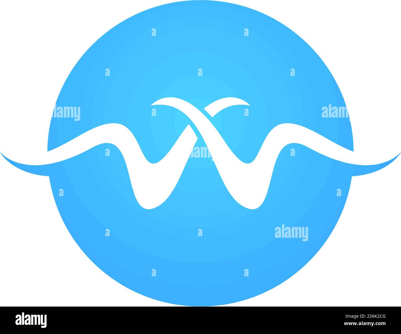 W wave logo vector Stock Vector Image & Art - Alamy