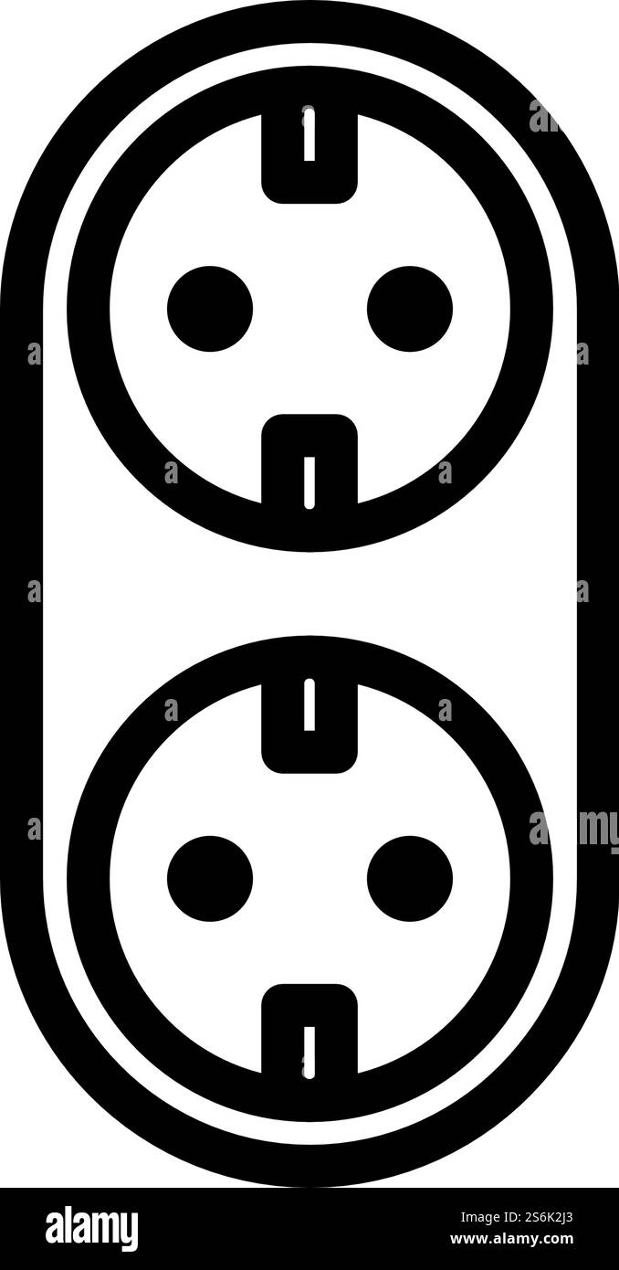 AC Splitter Icon. Editable Bold Outline Design. Vector Illustration ...
