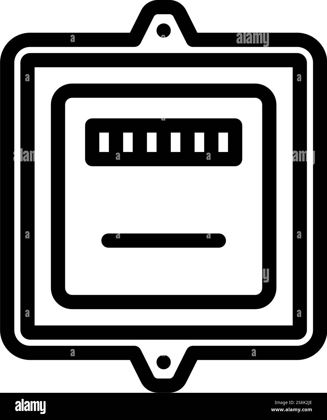 Electric Meter Icon. Editable Bold Outline Design. Vector Illustration ...