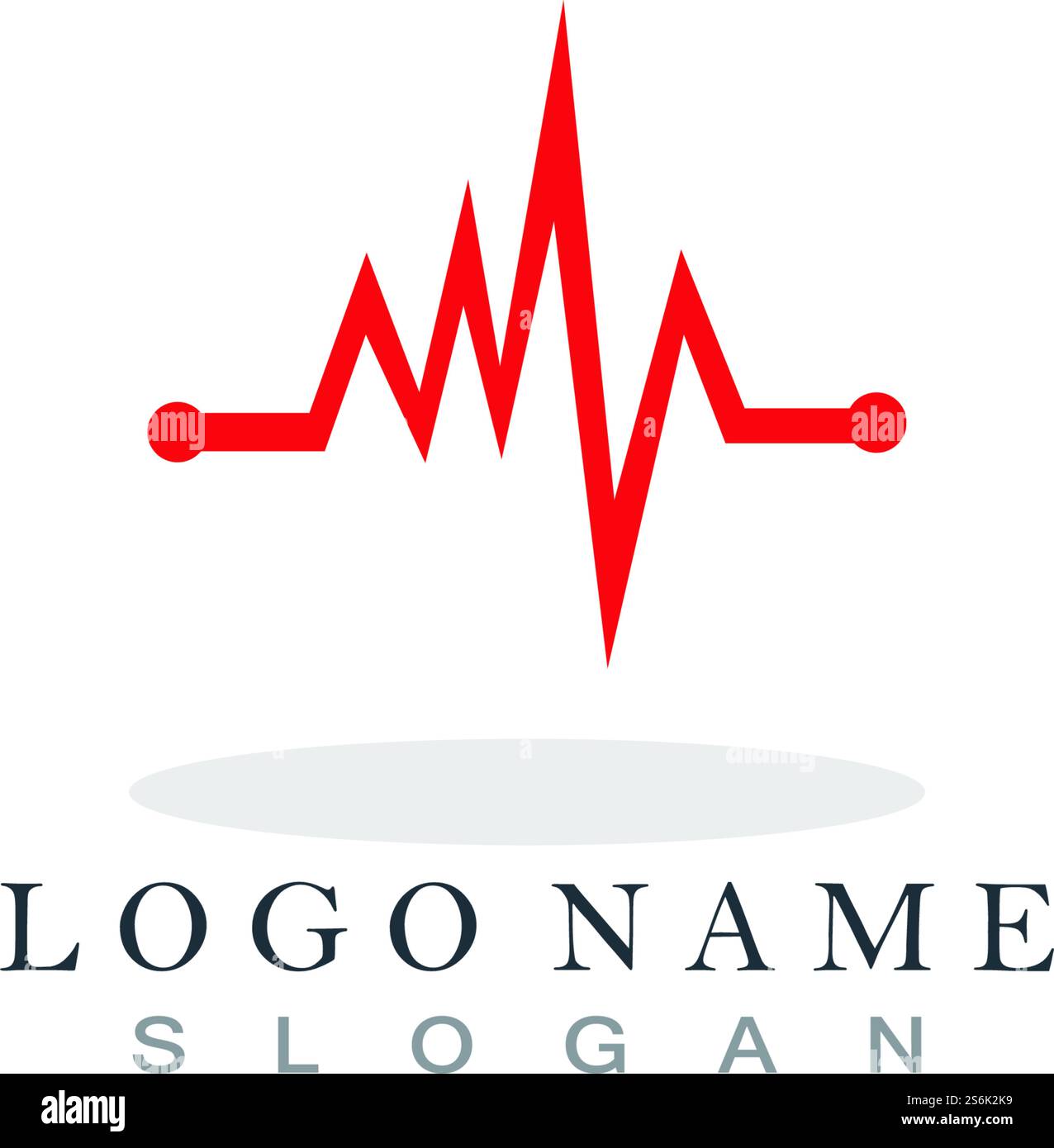 Heart pulse logo icon template vector Stock Vector Image & Art - Alamy