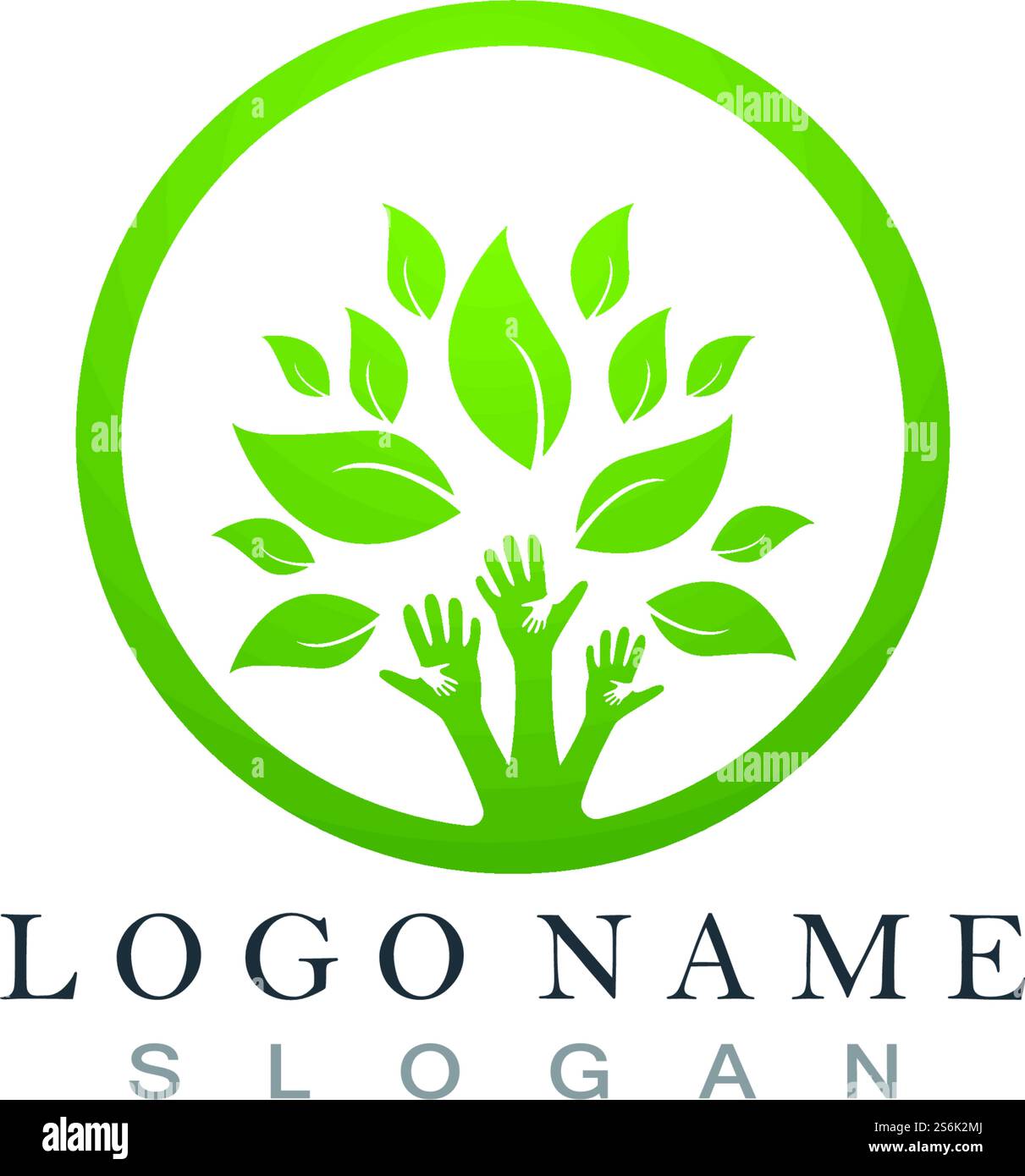 Tree hands logo Stock Vector Image & Art - Alamy
