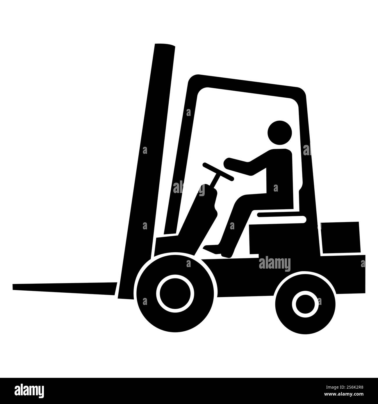 Forklift Point Left Symbol Sign Isolate On White Background,Vector ...