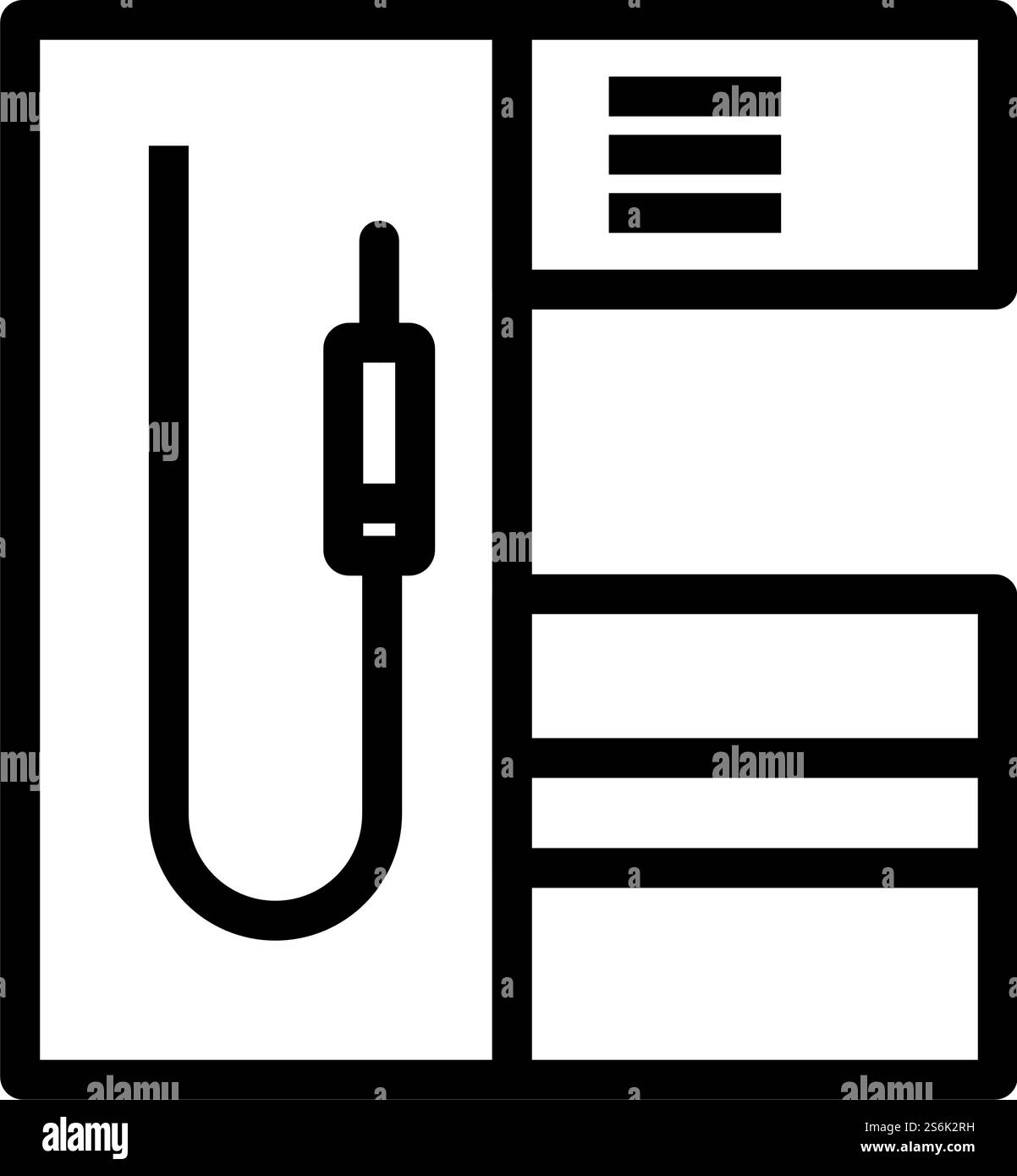 Fuel Station Icon. Bold outline design with editable stroke width. Vector Illustration Stock ...