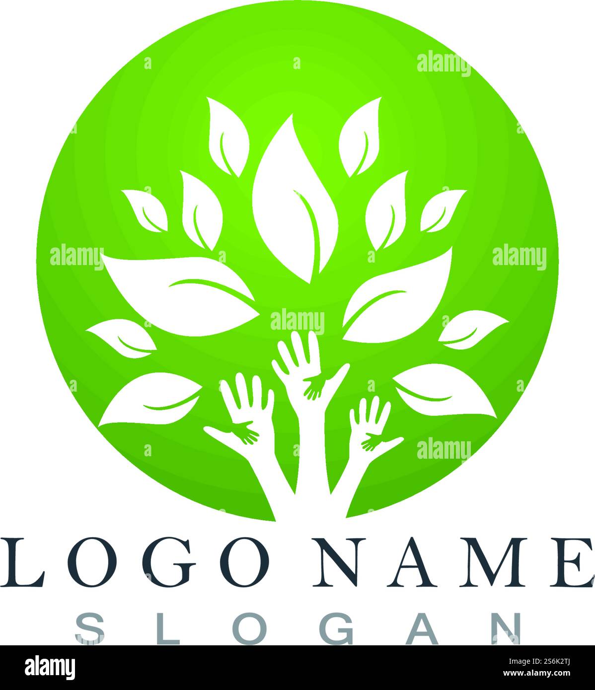 Tree hands logo Stock Vector Image & Art - Alamy
