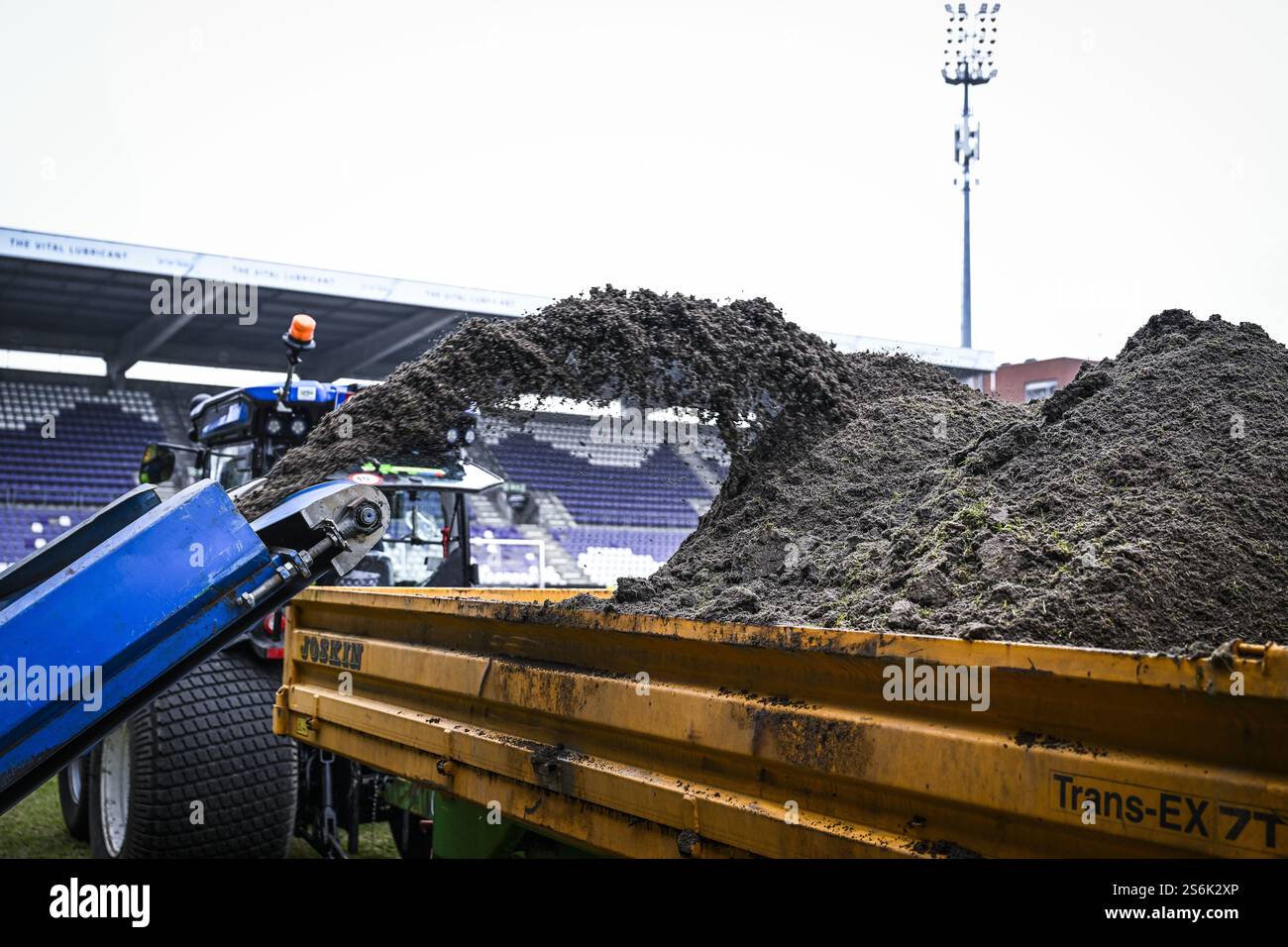 Antwerp, Belgium. 17th Jan, 2025. This picture shows works to improve ...