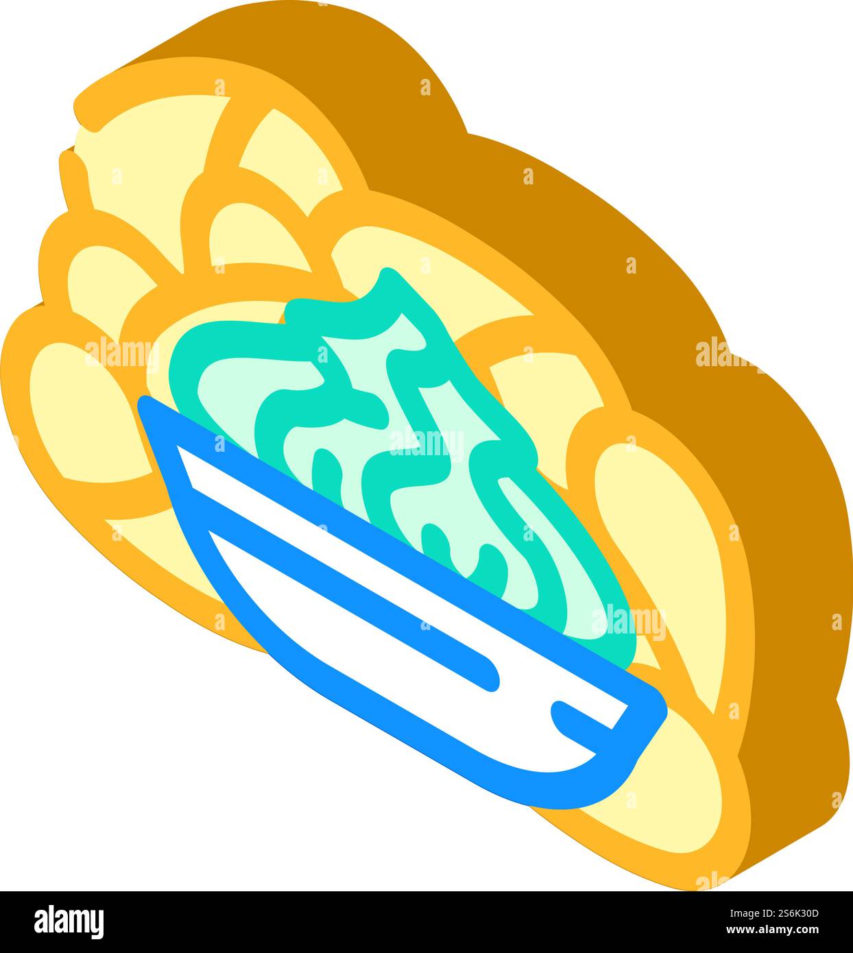 crisps wasabi isometric icon vector. crisps wasabi sign. isolated ...