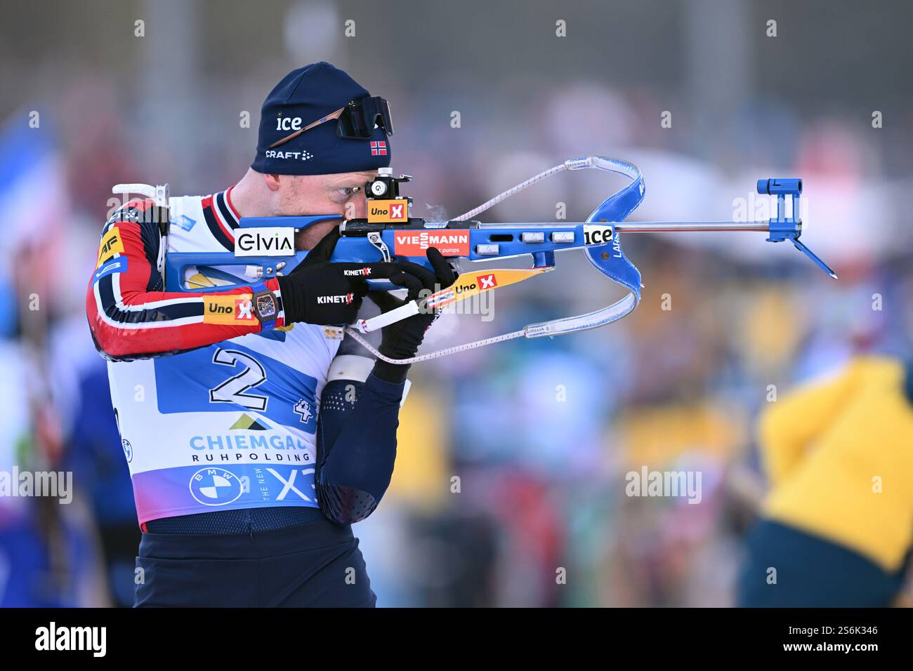Ruhpolding, Germany. 17th Jan, 2025. Biathlon: World Cup, relay 4 x 7.5 ...