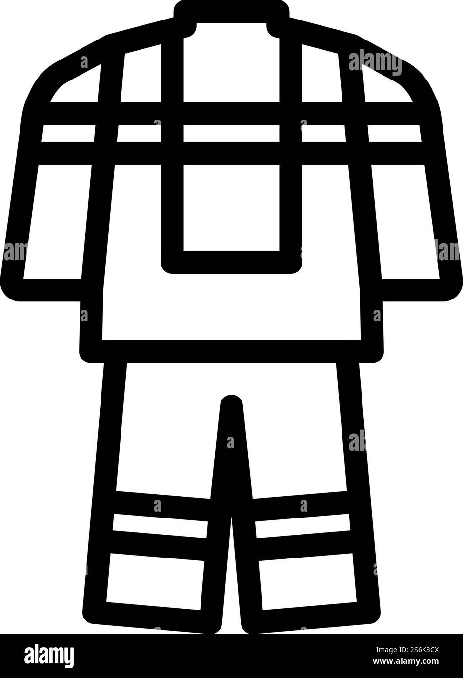 Fire Service Uniform Icon. Bold outline design with editable stroke ...