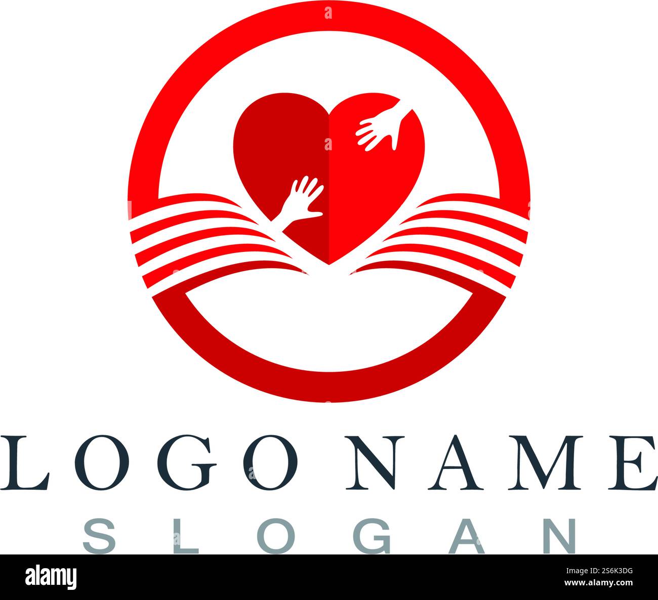 Hand Logo Love Stock Vector Image & Art - Alamy