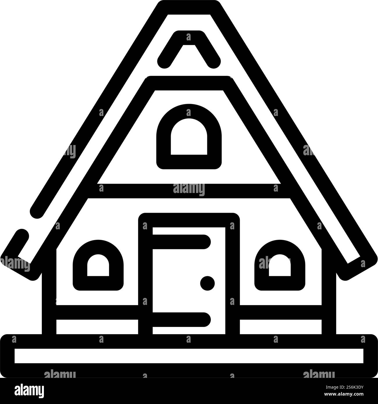mountain house line icon vector. mountain house sign. isolated contour ...