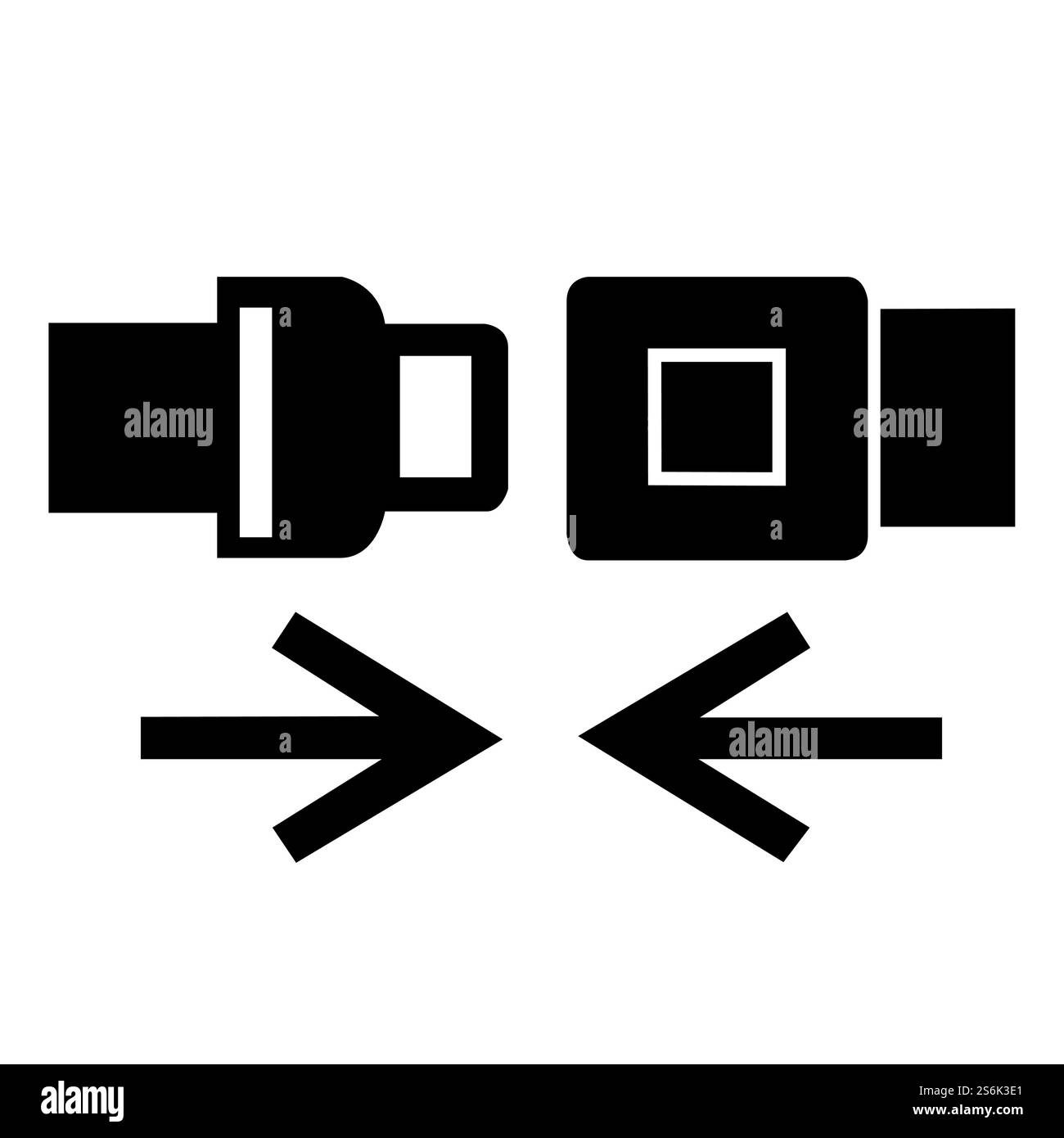 Caution Wear Safety Belt Symbol Sign Isolate On White Background Stock ...