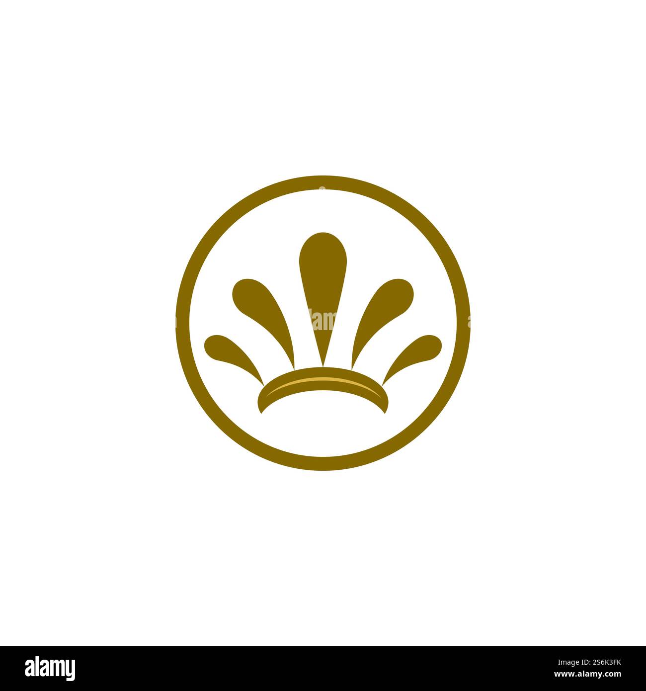 Royal King Queen Crown Elegant Luxury logo design Stock Vector Image ...