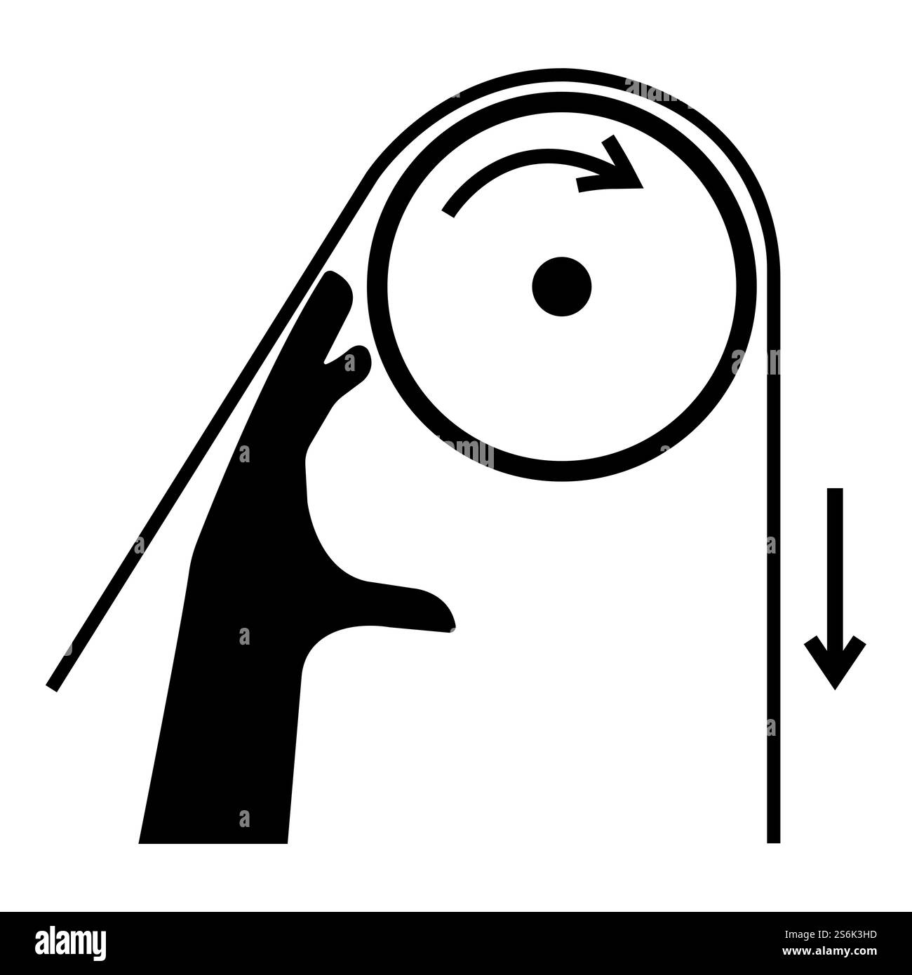 Hand Entanglement Rollers Symbol Sign Isolate on White Background ...