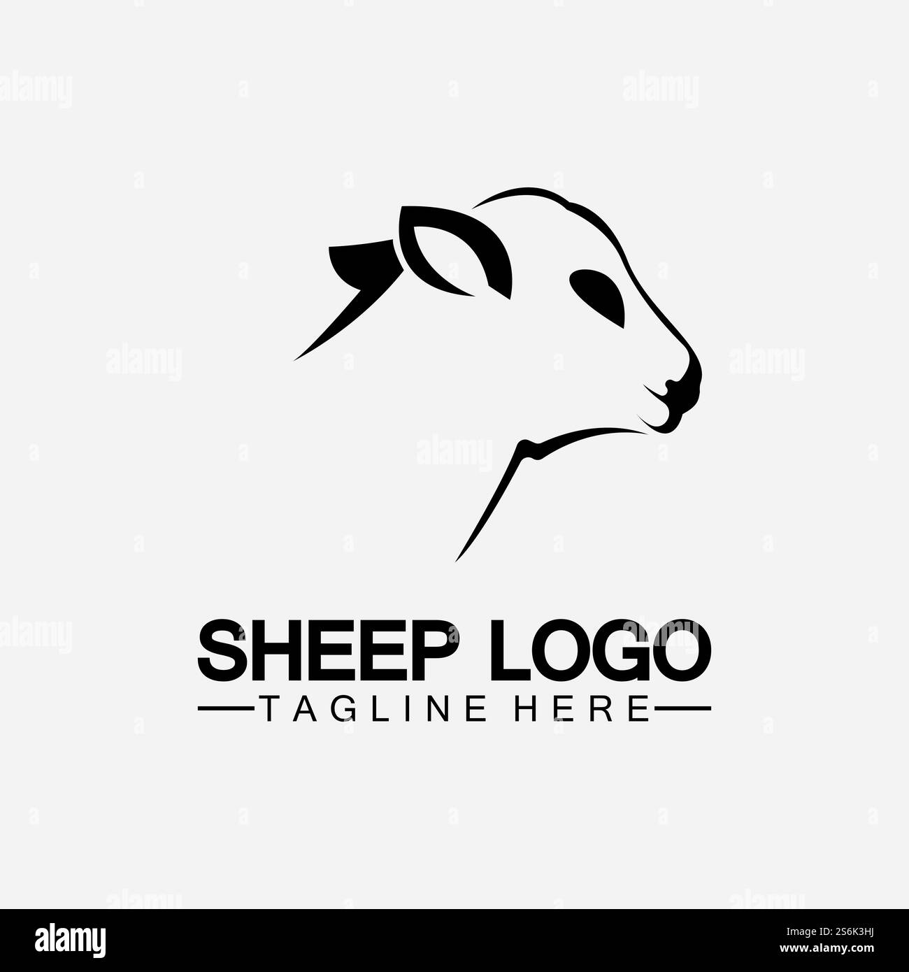Sheep head logo vector icon illustration design template Stock Vector ...