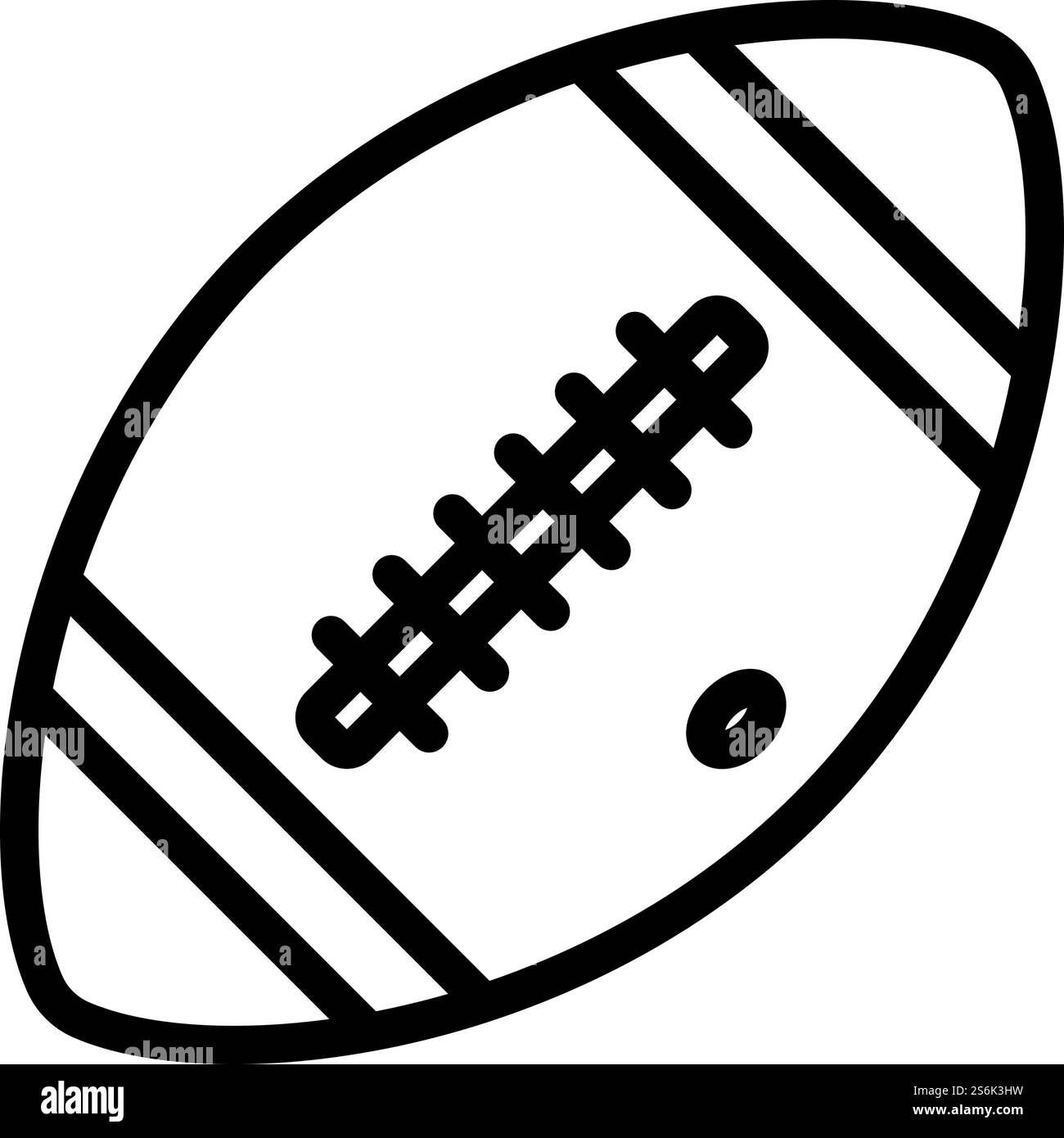 Icon Of American Football Ball. Editable Bold Outline Design. Vector ...