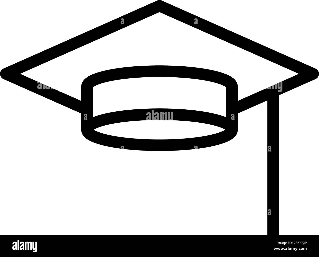 Icon Of Graduation Cap. Editable Bold Outline Design. Vector ...