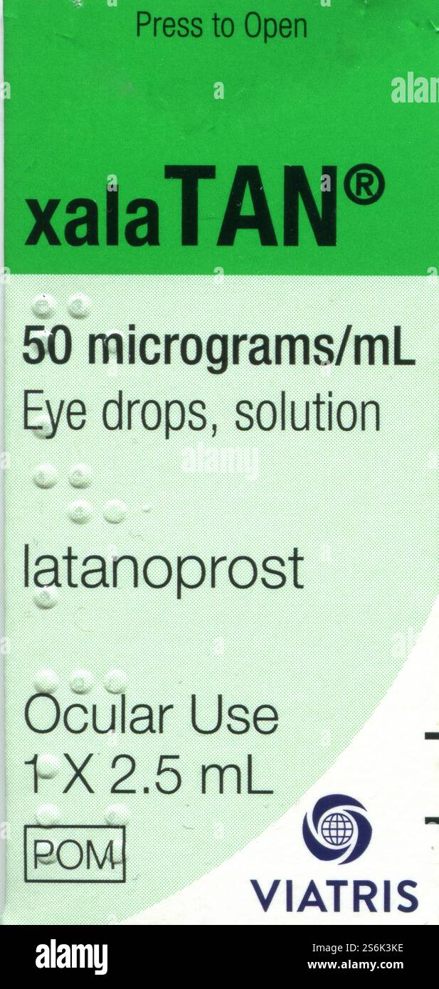 Xalatan (Latanoprost) medication used for treatment of high pressure in ...