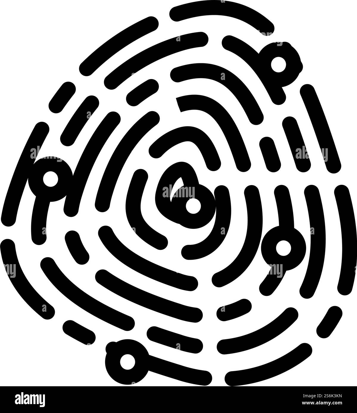 fingerprinting client kyc line icon vector. fingerprinting client kyc ...