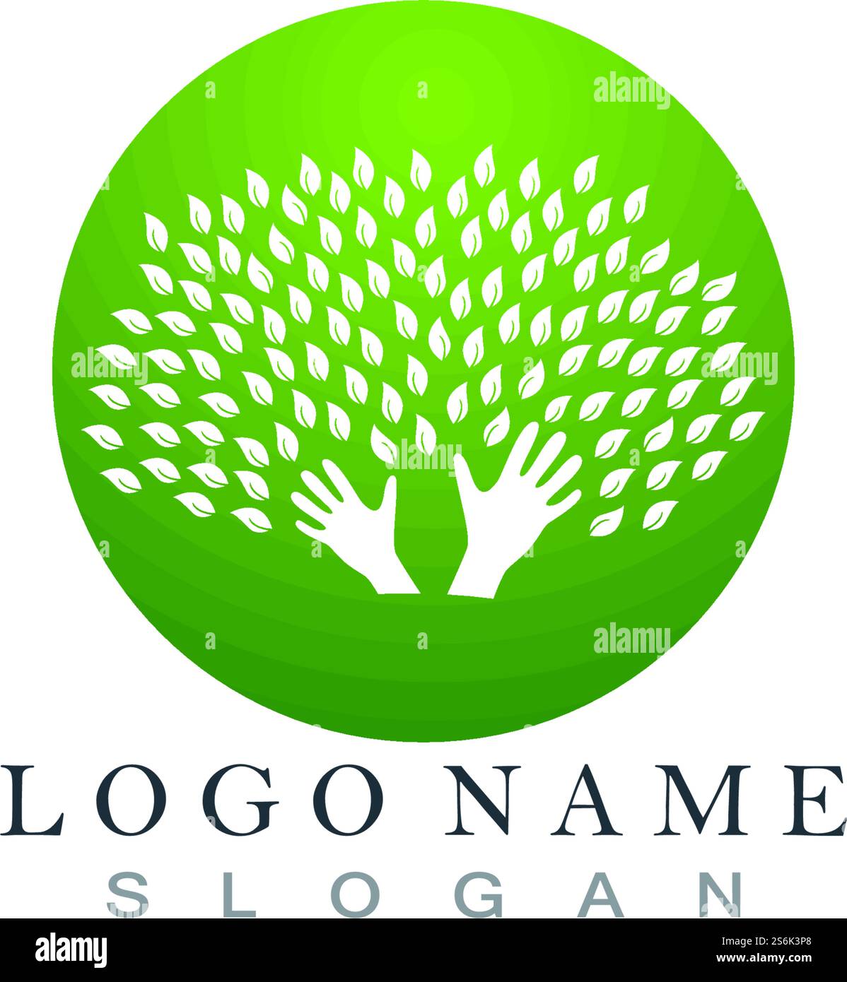 Tree hands logo Stock Vector Image & Art - Alamy