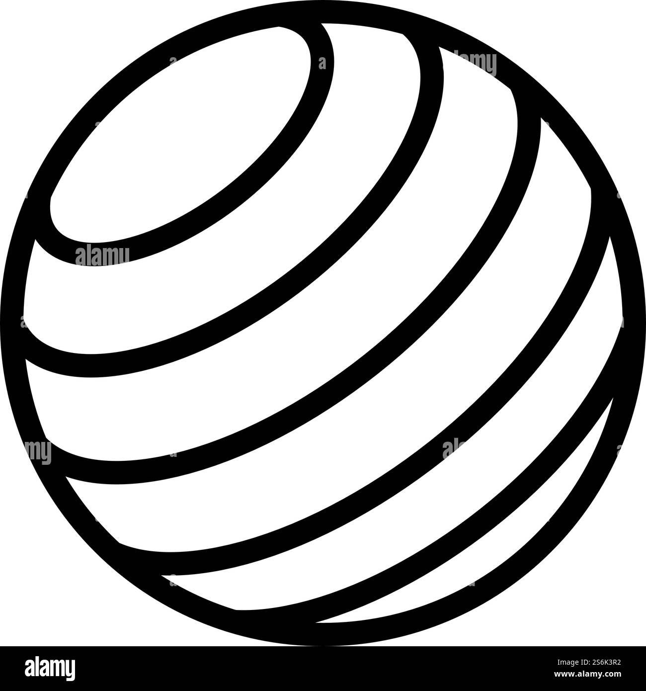 Icon Of Fitness Rubber Ball. Bold outline design with editable stroke ...