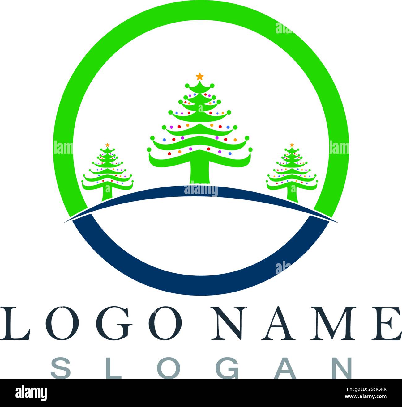 christmas tree logo template Premium Vector Stock Vector Image & Art ...