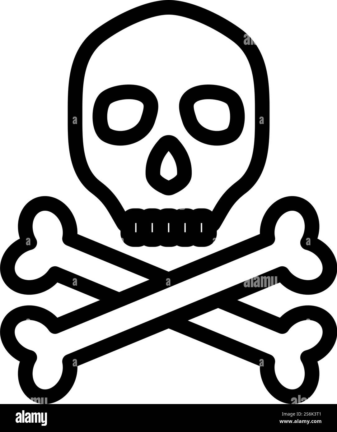 Poison Sign Icon. Bold outline design with editable stroke width ...
