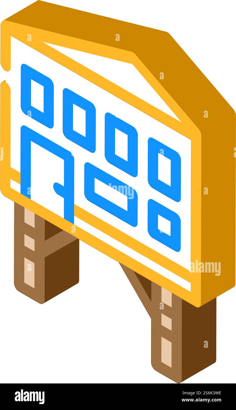 stilt house isometric icon vector. stilt house sign. isolated symbol ...