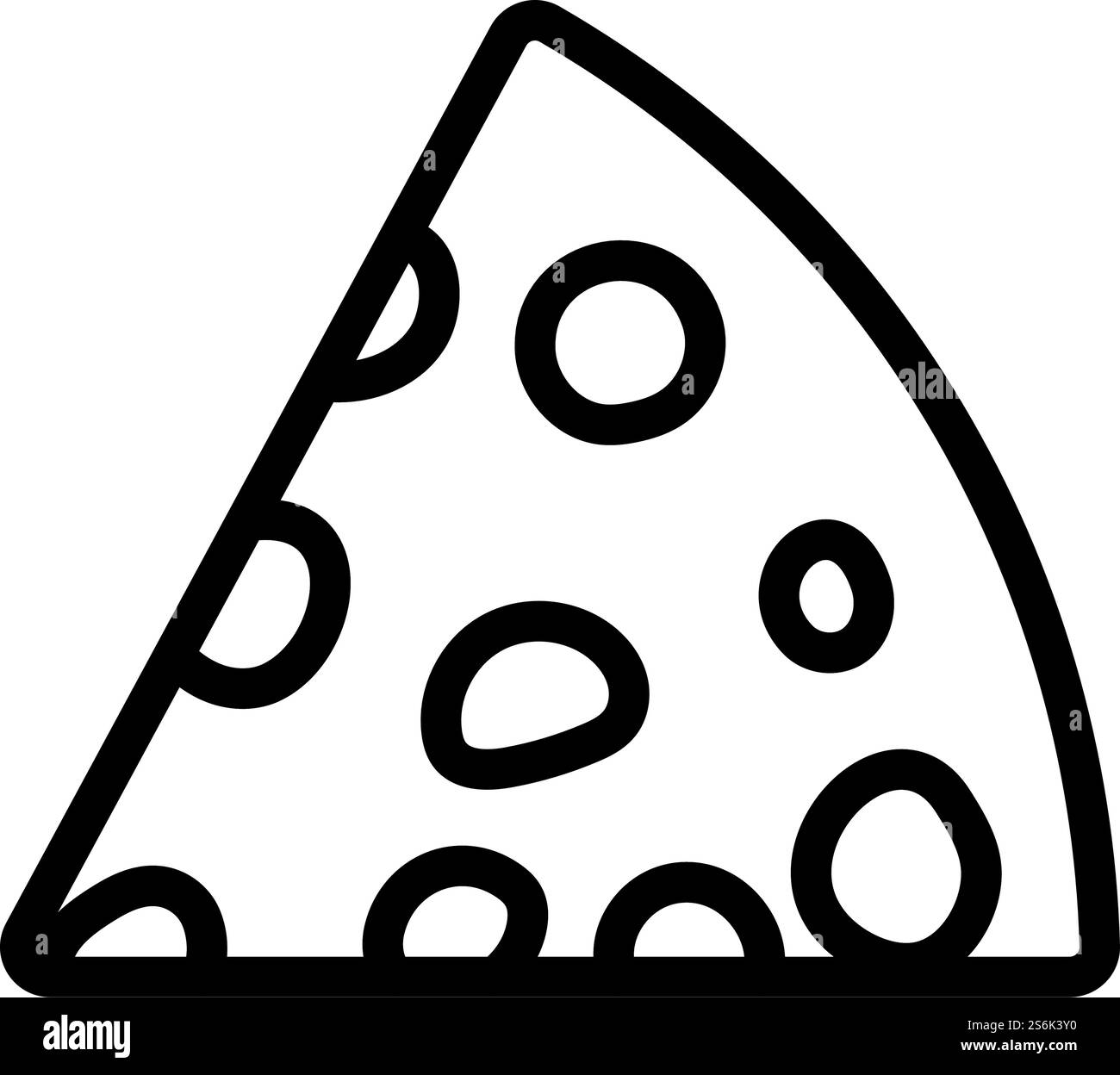 Cheese Icon. Bold outline design with editable stroke width. Vector ...