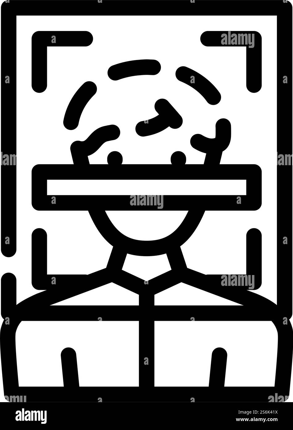 client scanning kyc line icon vector. client scanning kyc sign ...