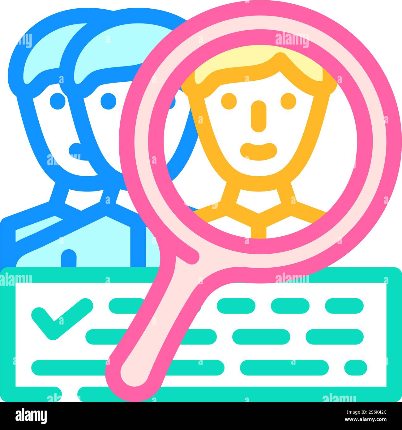 customer study kyc color icon vector. customer study kyc sign. isolated ...