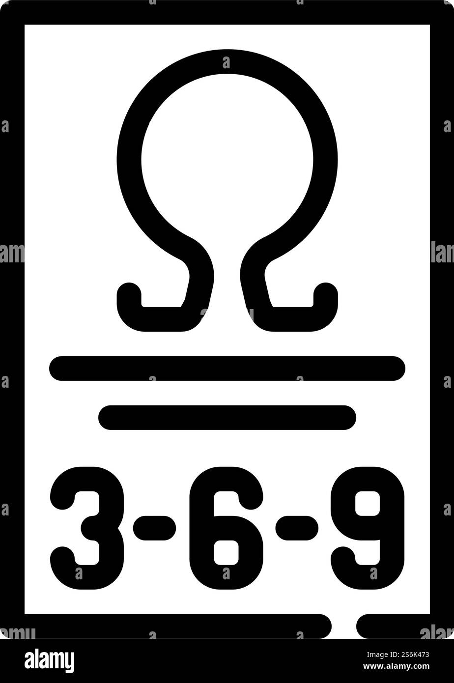 omega 369 nutrition fact line icon vector. omega 369 nutrition fact ...