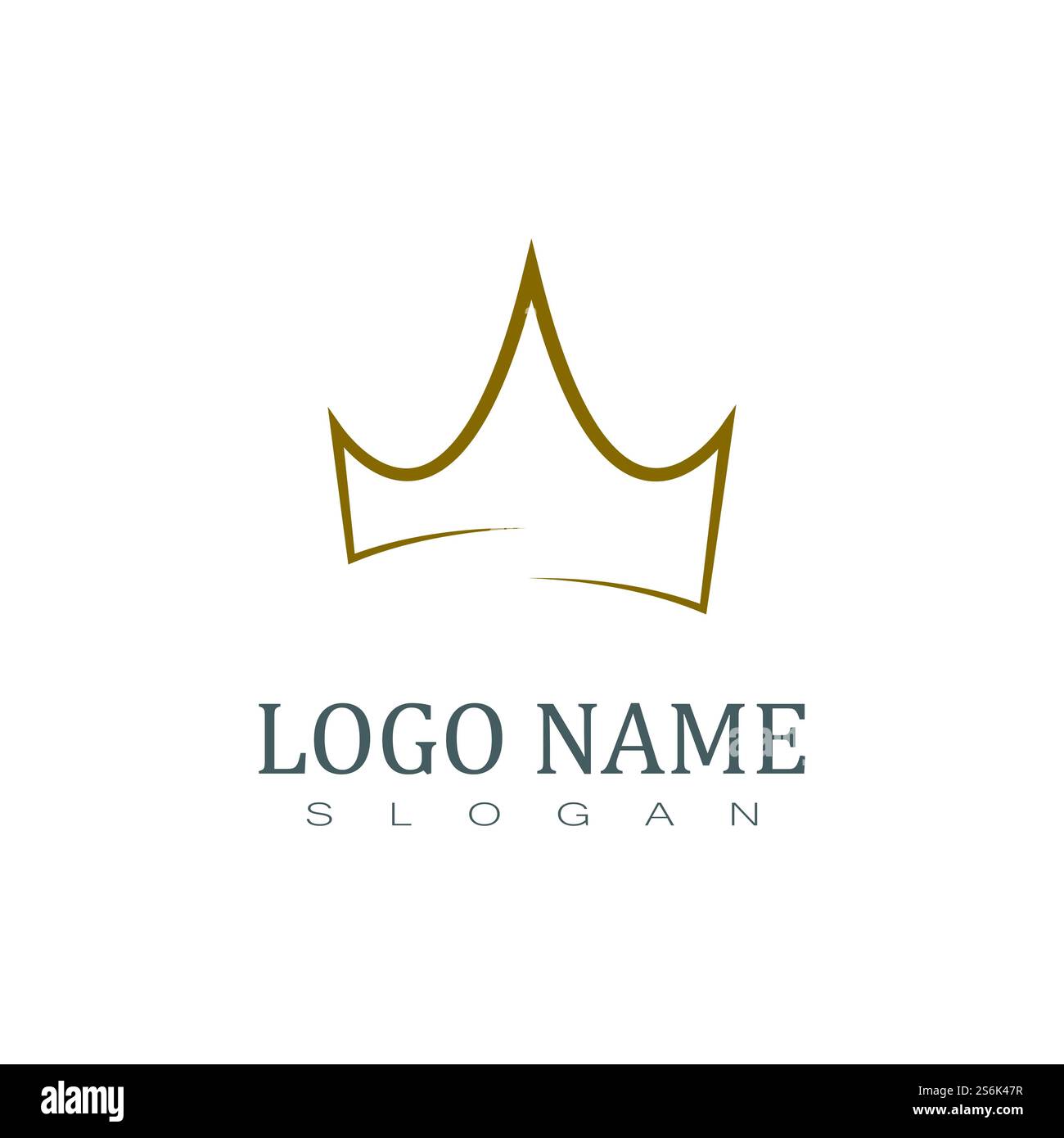 Royal King Queen Crown Elegant Luxury logo design Stock Vector Image ...