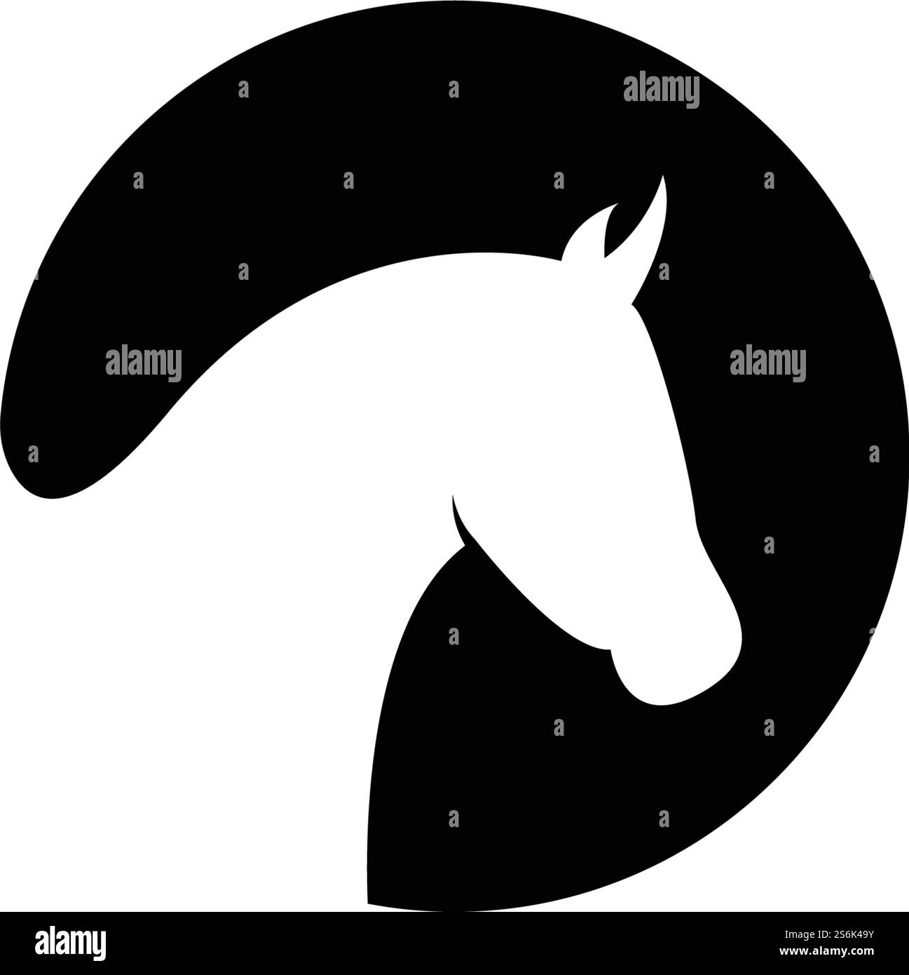 Horse race line art Black and White Stock Photos & Images - Alamy