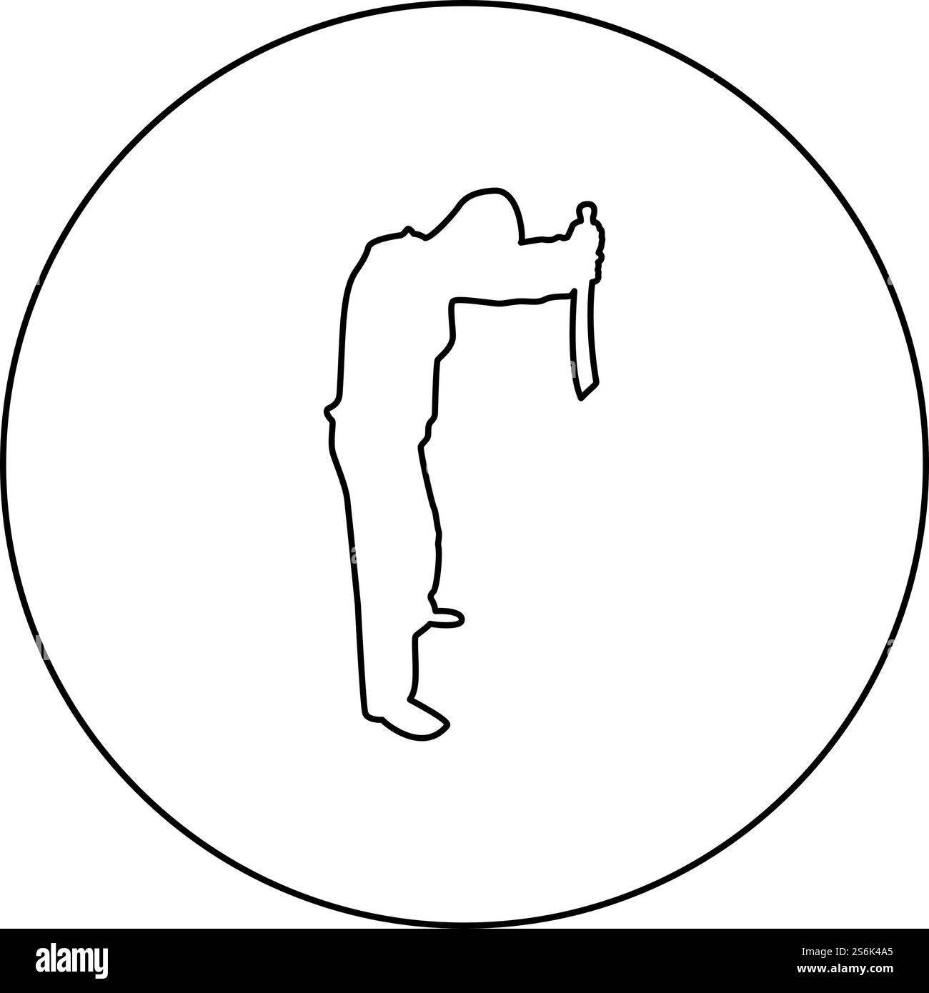 Knife from above Stock Vector Images - Alamy