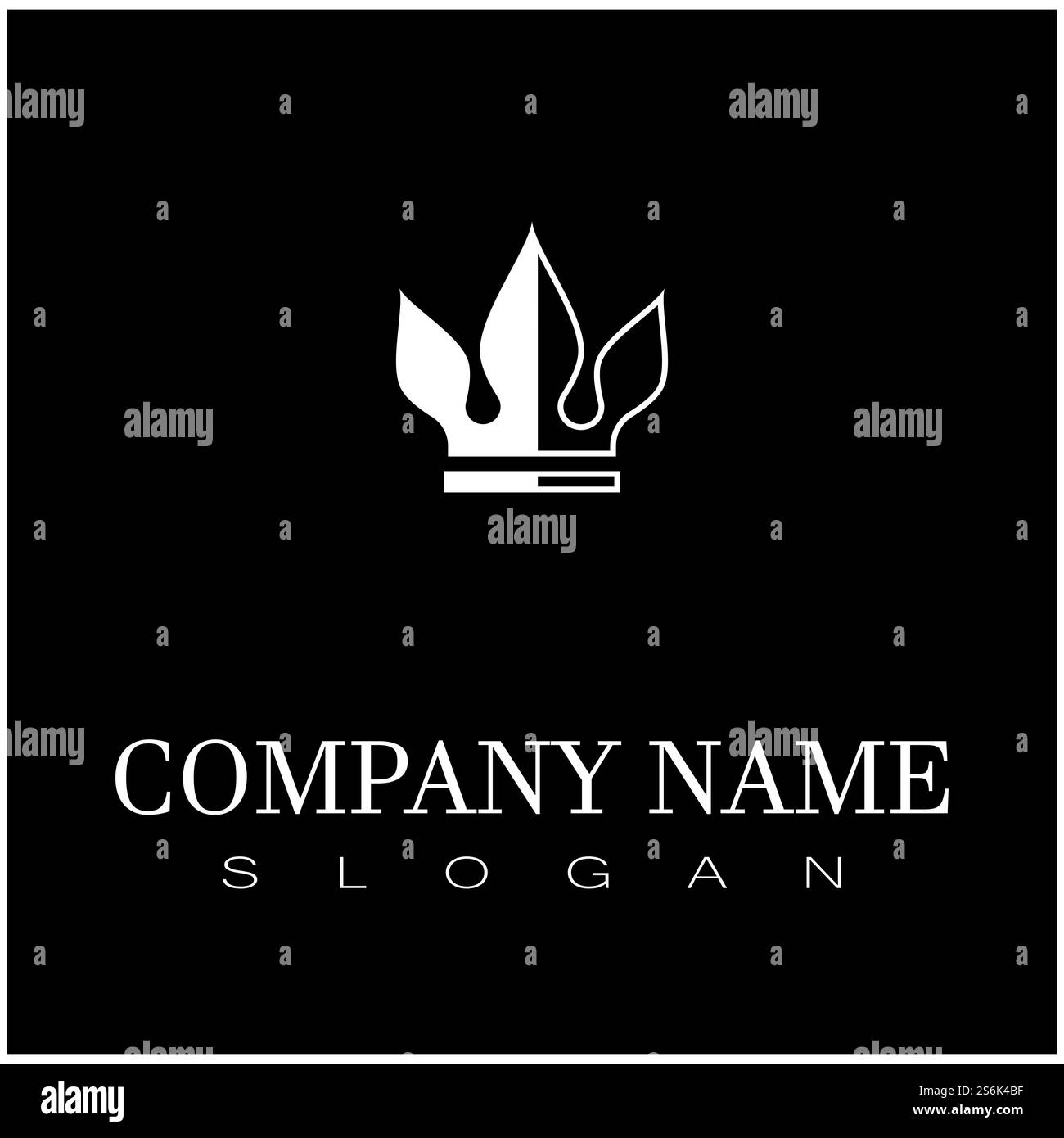 Royal King Queen Crown Elegant Luxury logo design Stock Vector Image ...
