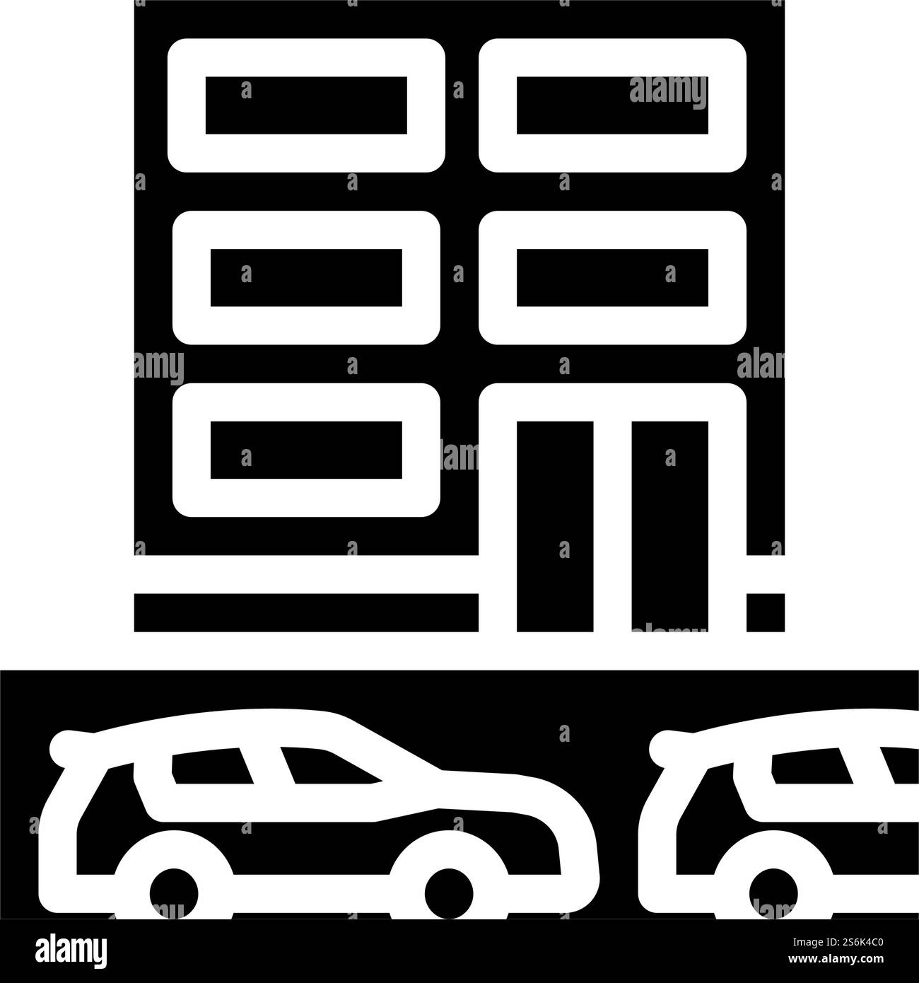 underground parking glyph icon vector. underground parking sign ...