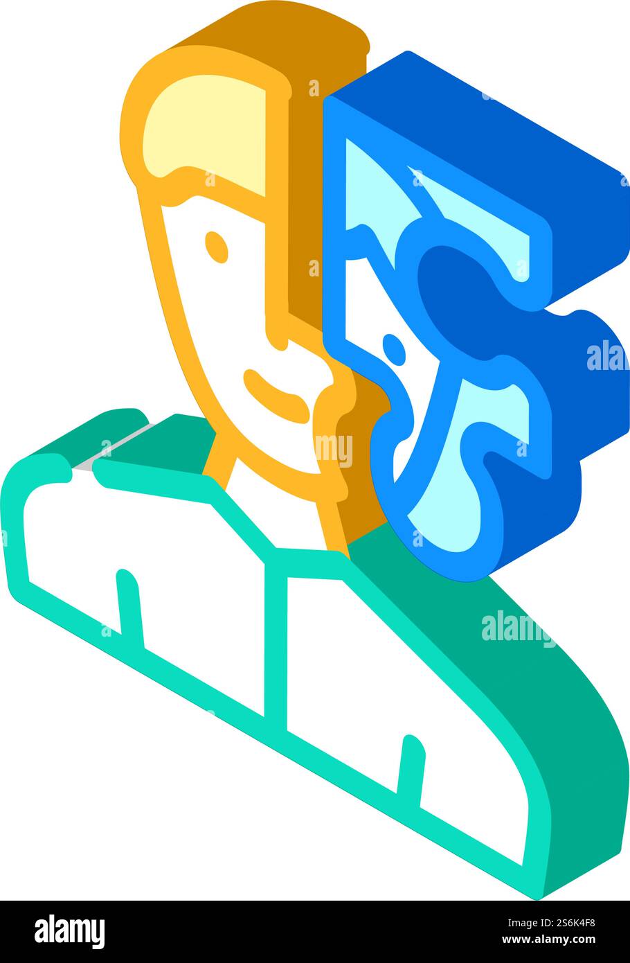 client puzzle kyc isometric icon vector. client puzzle kyc sign ...