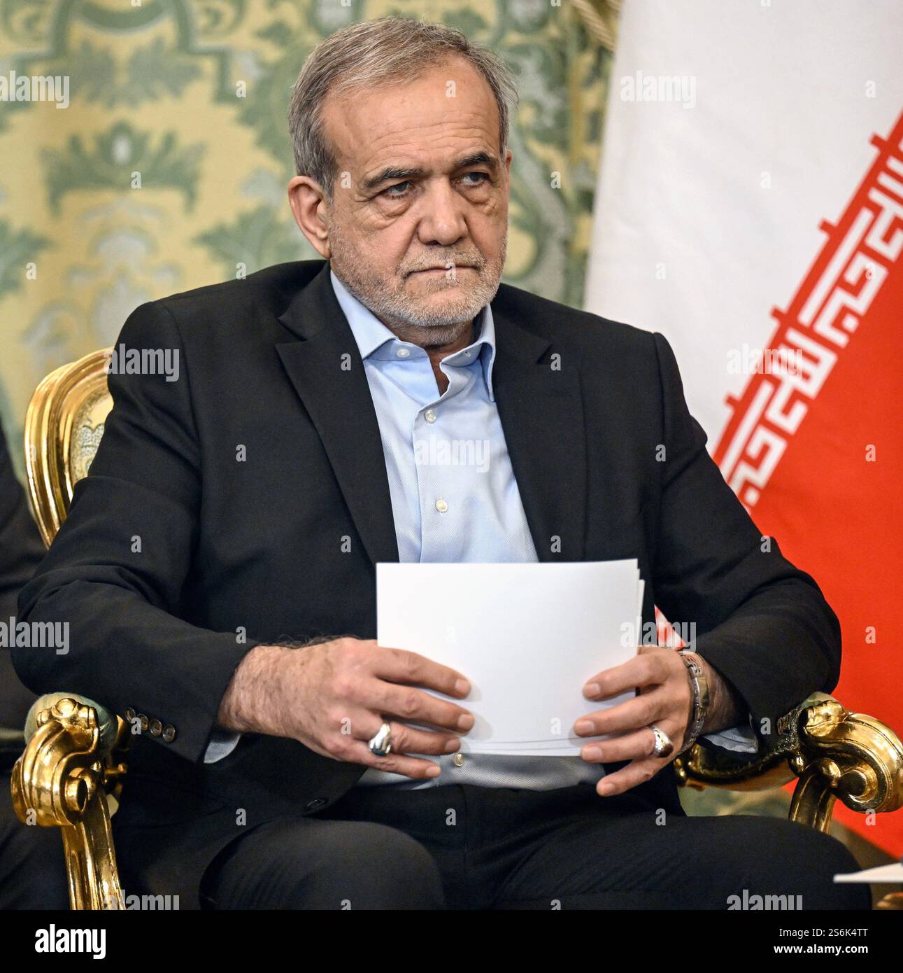 Moscow, Russia. 17th Jan, 2025. Iranian President Masoud Pezeshkian ...